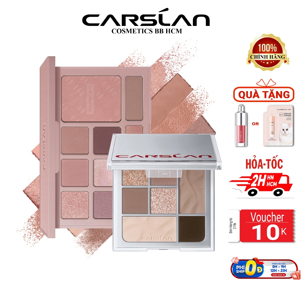 Bảng Phấn Mắt CARSLAN 10 Màu Đa Chức Năng Phấn Bắt Sáng Tạo Khối dành ...