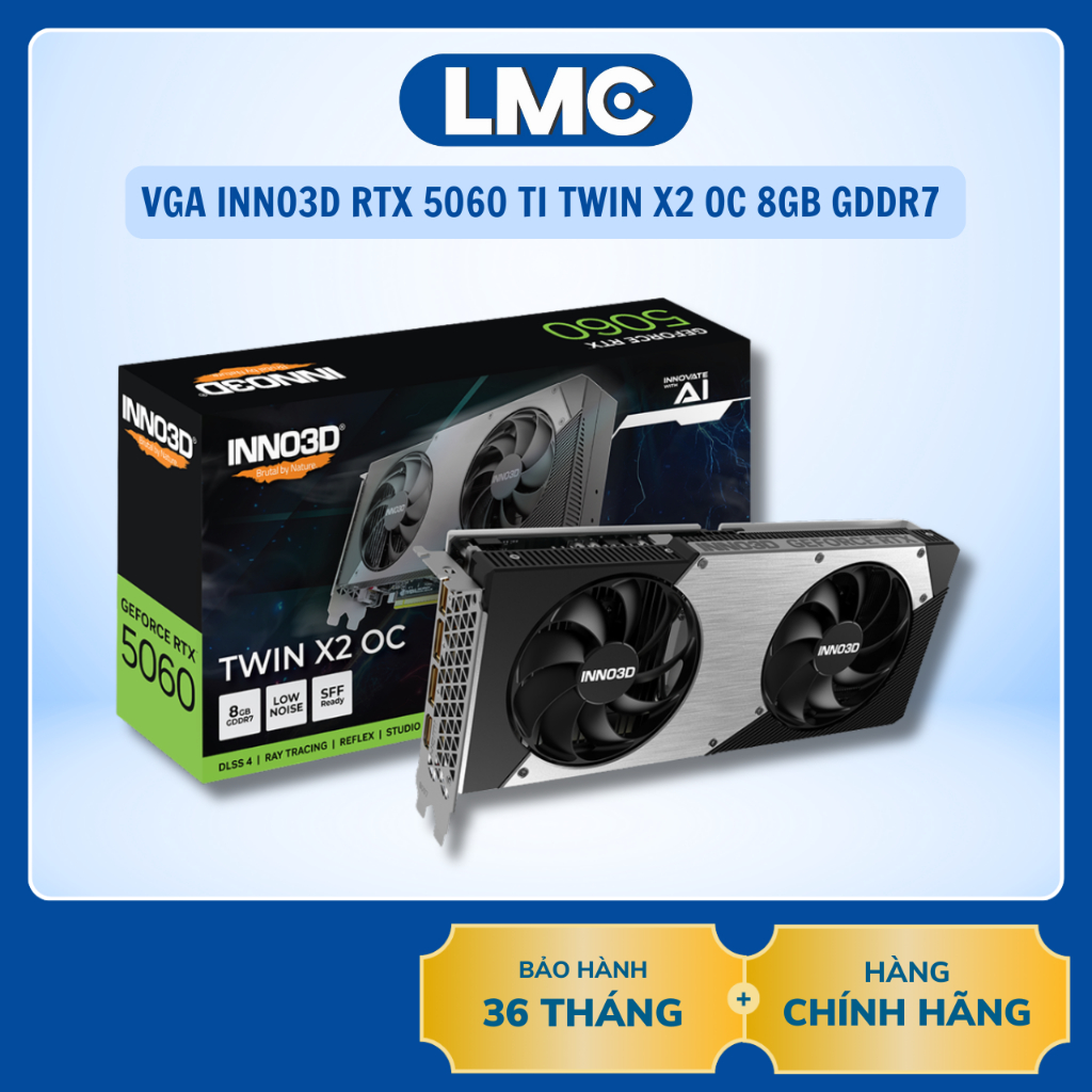VGA INNO3D RTX 5060 Ti Twin X2 OC 8GB GDDR7 | Shopee Việt Nam