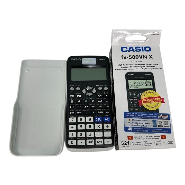 Máy tính cầm tay Casio FX-580VN X nhập khẩu Thái Lan bảo hành 7 năm ...