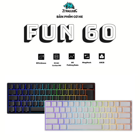 Bàn phím cơ gaming HE MONSGEEK FUN60 Pro - Rapid trigger - Type C ...
