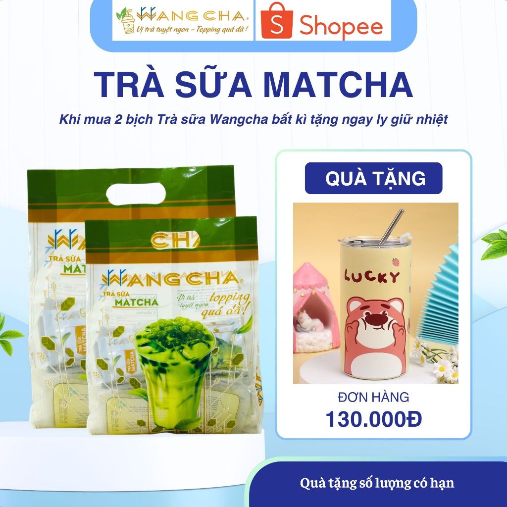 Bịch Trà Sữa Wangcha Tiện Lợi Vị Matcha - Bột Trà Sữa Matcha Thơm Ngon ...