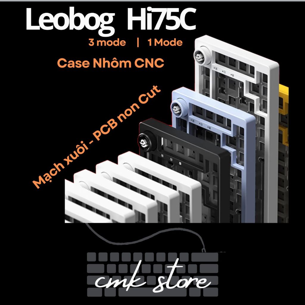 (sẵnn) Kit Bàn Phím Cơ Custom - Nhôm CNC - Leobog Hi75C - 3 mode | 1 ...