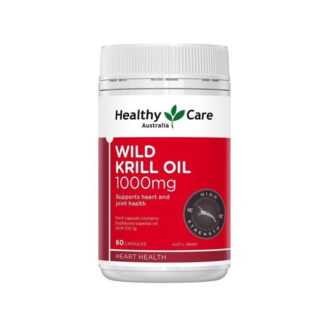 Dầu nhuyễn thể Wild Krill Oil 1000mg Healthy Care, 60 viên của Úc ...