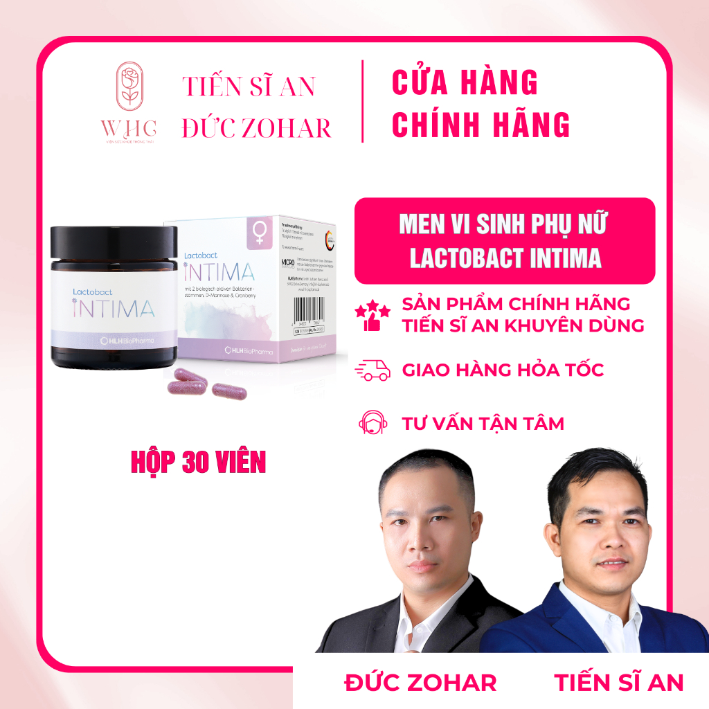Men vi sinh phụ nữ Lactobact Intima hỗ trợ giảm và phòng ngừa viêm ...