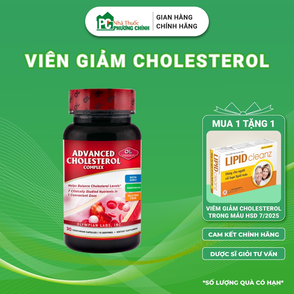 Viên Uống Giảm Mỡ Máu & Cholesterol Olympian Labs Advanced Cholesterol ...