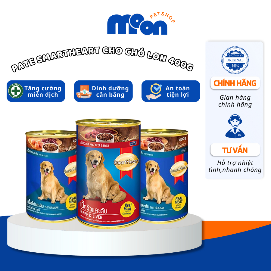 Pate cho chó Smartheart lon 400G | Shopee Việt Nam
