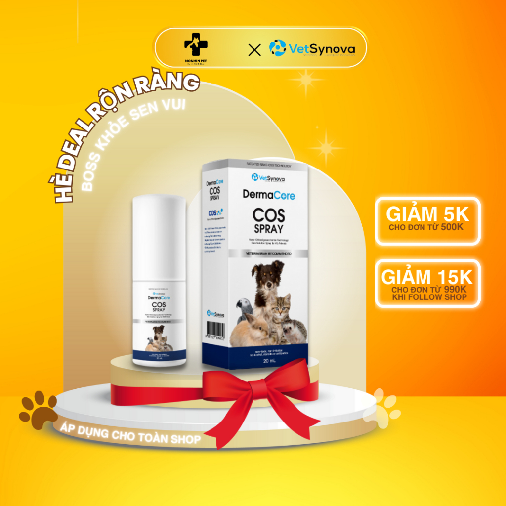 Dung dịch DermaCore COS Spray kháng viêm, hỗ trợ các vấn đề da cho chó ...