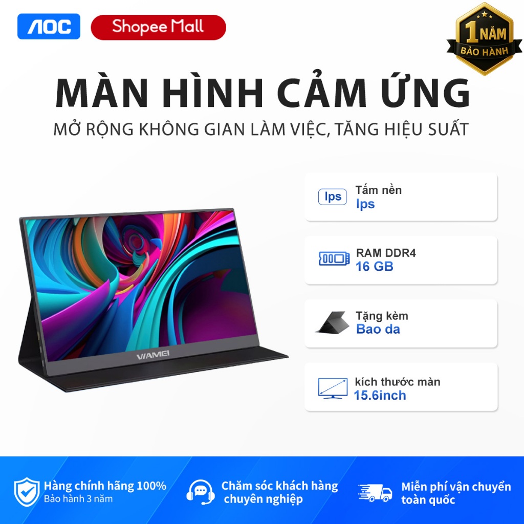 Màn hình Di Động Có Cảm Ứng 15.6 inch N4X - Full HD, Thiết Kế Siêu Mỏng, Đa Cổng Kết Nối - Hàng ...