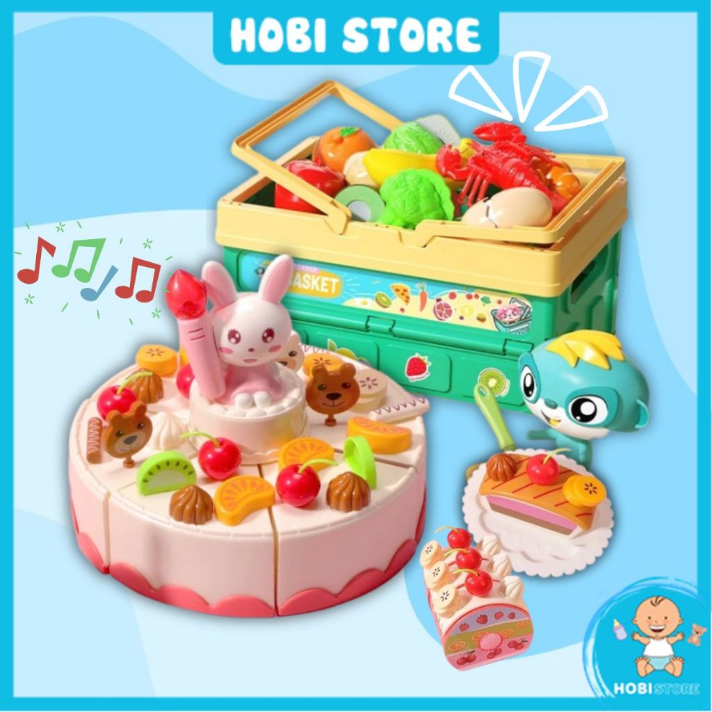 Đồ chơi cho bé cắt bánh kem sinh nhật hoa quả nhiều chi tiết cho bé gái trai Hobi Store | Shopee ...