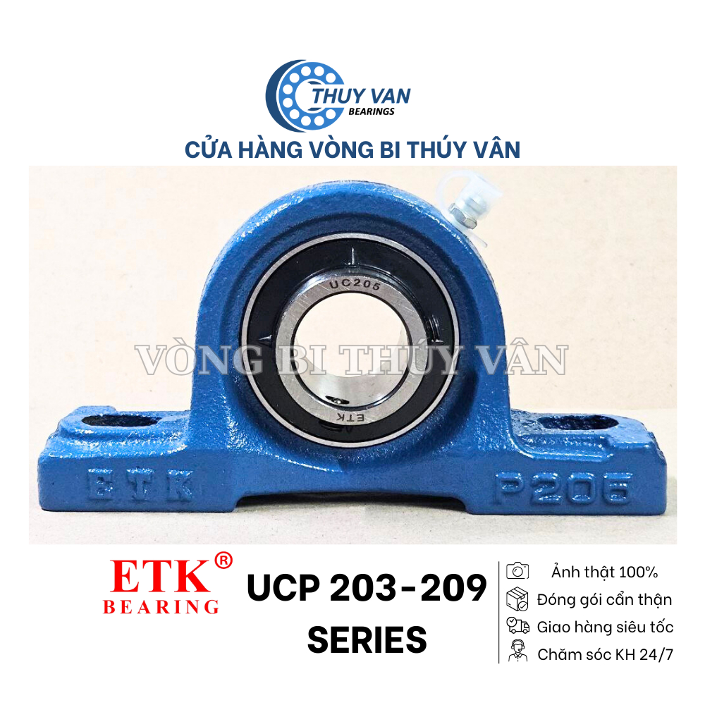 Gối đỡ vòng bi bạc đạn UCP 203 204 205 206 207 208 209 hãng ETK ...