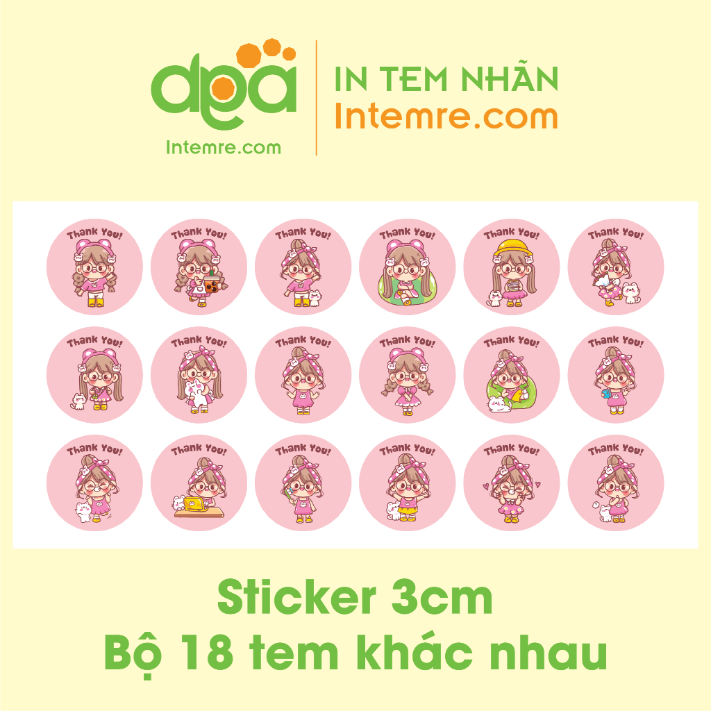 [Sẳn] 3 Bộ 18 Tem Nhãn Dán, Sticker Intemre.com Chăm Sóc Khách Hàng Dễ ...