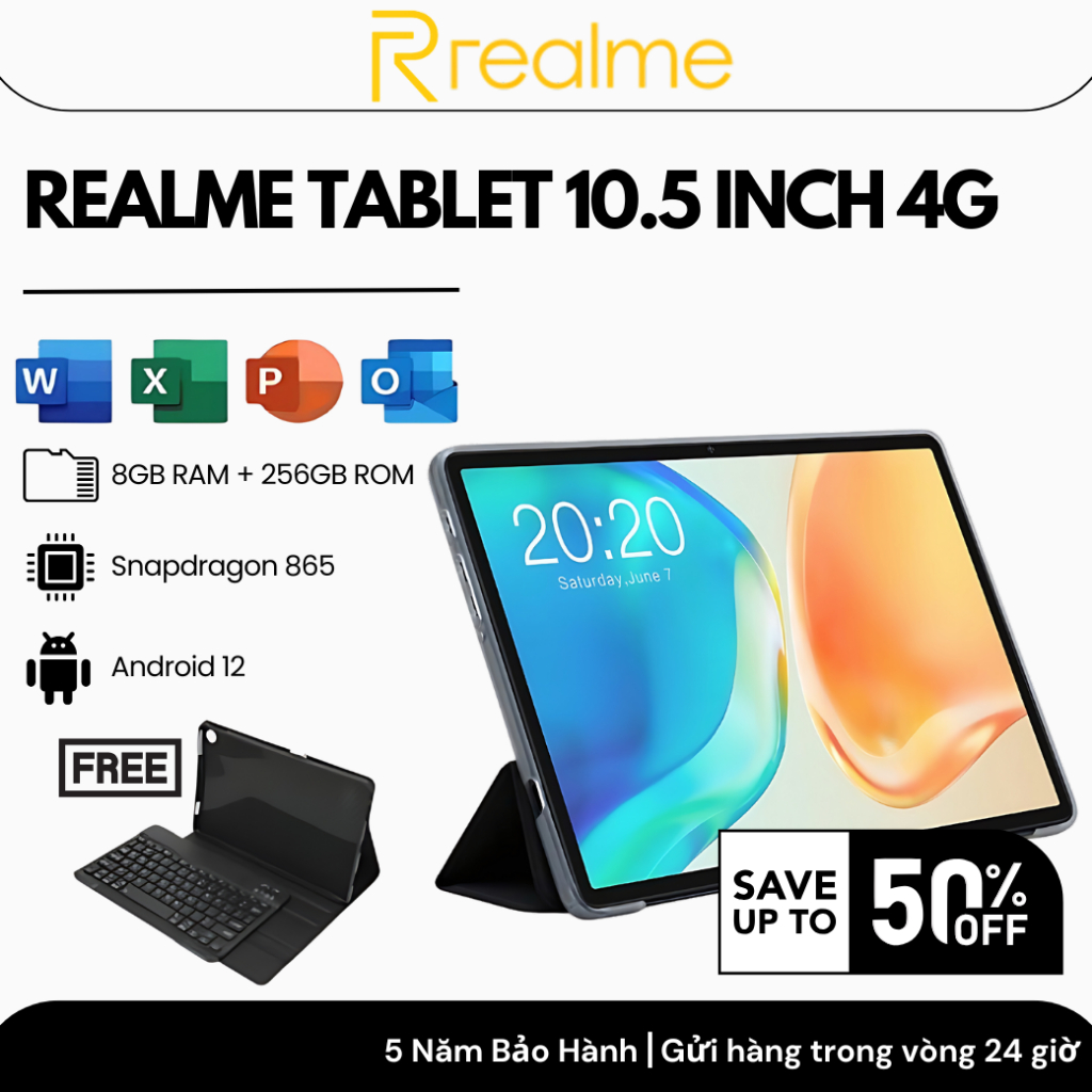 REALME Pad Pro Tablet 10.5inch 8+256GB Màn Hình Lớn Thiết Kế Siêu Mỏng ...