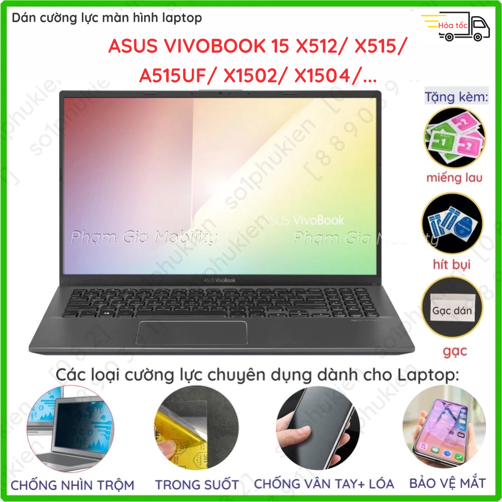 Dán cường lực Asus VivoBook 15 X509 X512 X515/ X1504/ X1502ZA/ A512F ...