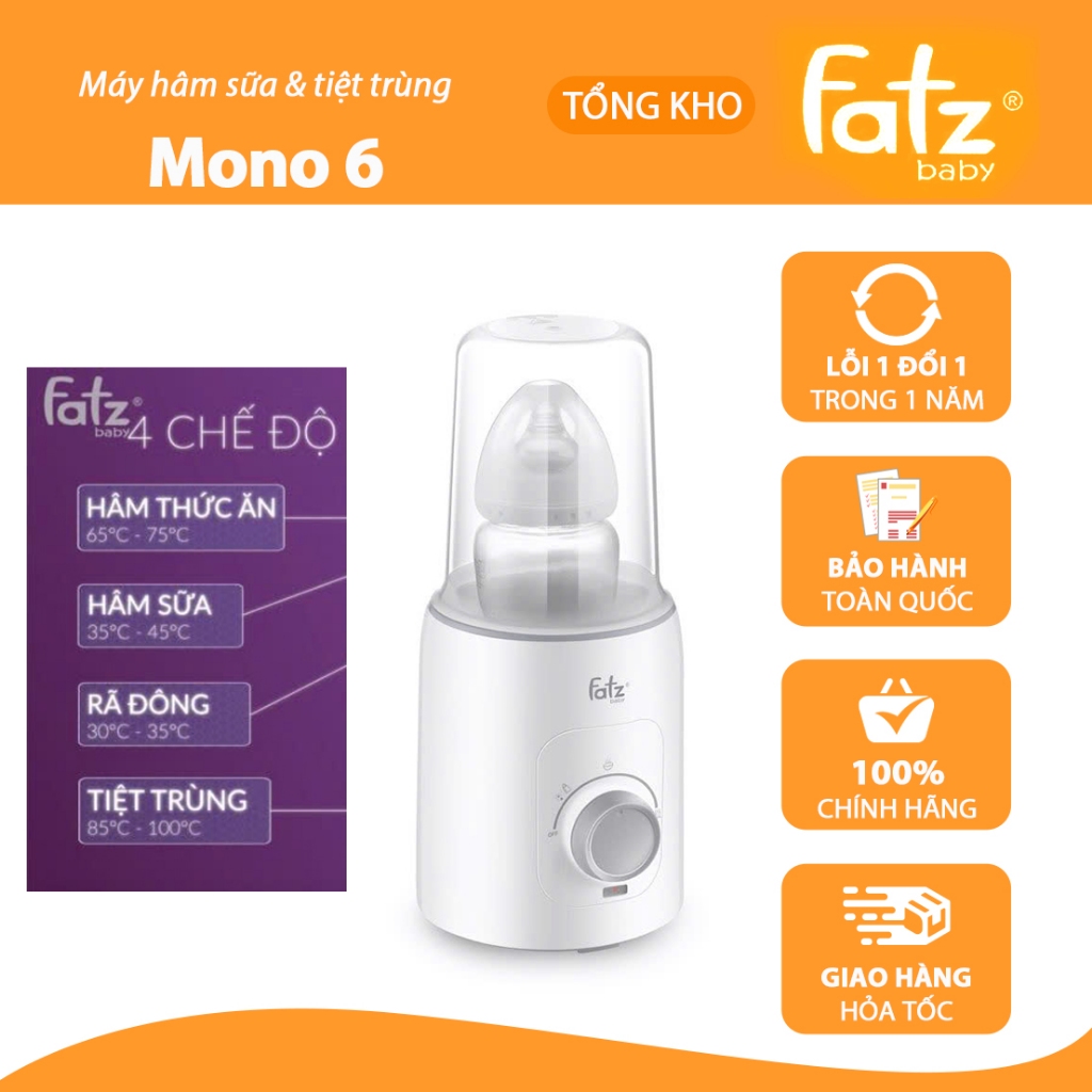 Máy hâm sữa & tiệt trùng Mono 6 - Fatz baby FB3001TN | Shopee Việt Nam