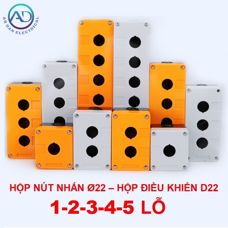 Hộp nhựa ABS 1 lỗ 2 lỗ 3 lỗ 4 lỗ 5 lỗ. Hộp nút nhấn D22 chống nước BX1 BX2 BX3 BX4 BX5 | Shopee ...