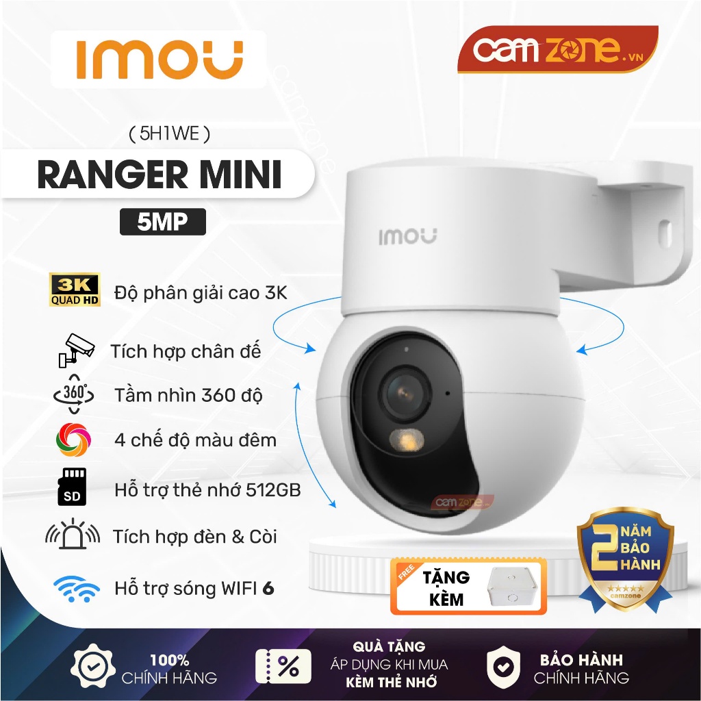 Camera Wifi Trong Nhà IMOU RANGER RC/RANGER 2/RANGER MINI 3MP 2K/5MP 3K ...