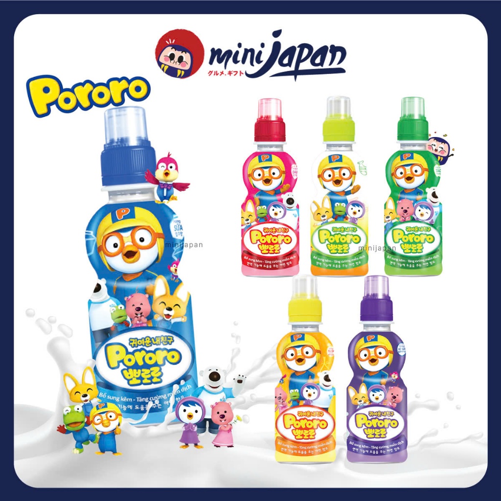 Nước uống trái cây PORORO đủ hương vị 235ml Việt Nam | Shopee Việt Nam