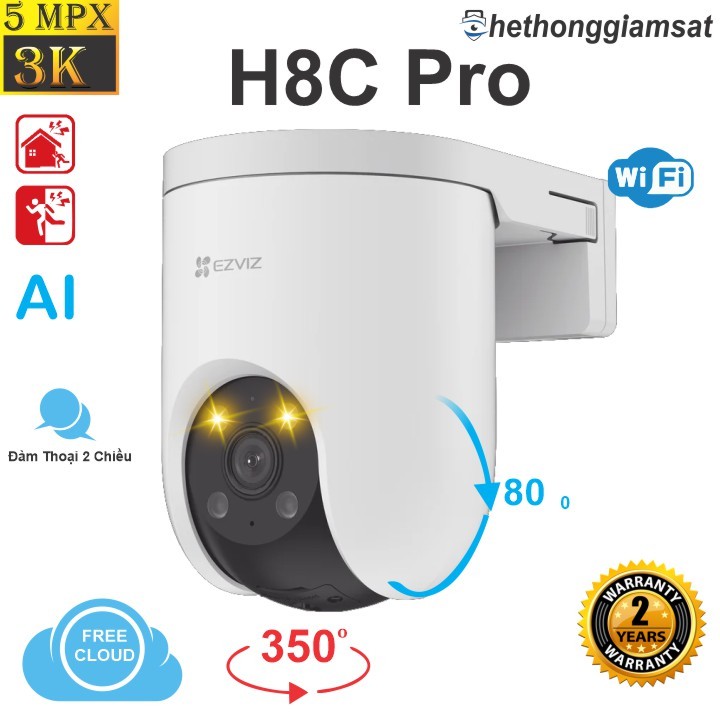Camera EZVIZ H8C Pro 3MP, 4MP, H8C Pro 5MP - Wifi, Ngoài Trời, Xoay 360 độ - Bảo Hành 24 Tháng ...