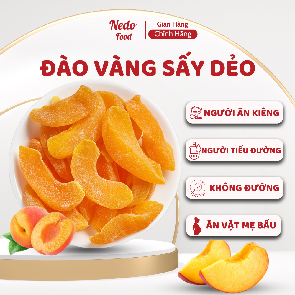 [Thượng Hạng] Đào sấy dẻo nguyên vị thơm ngon ít đường Nedo Food, Đào ...