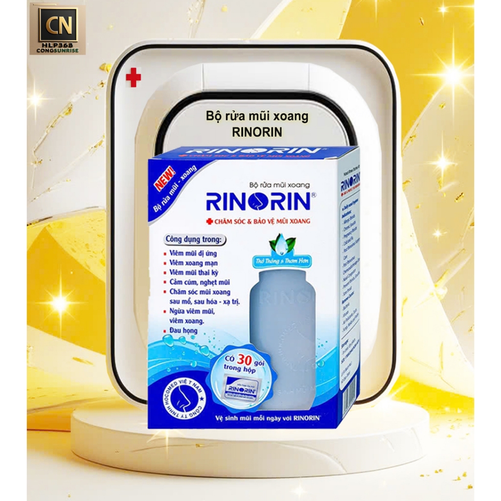 BỘ RỬA MŨI XOANG RINORIN (1 Bình + 1 hộp 30 gói rửa mũi) | Shopee Việt Nam