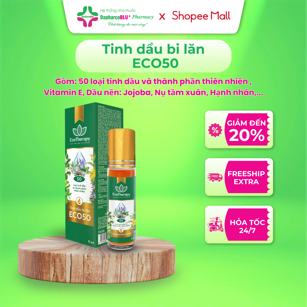 Tinh dầu bi lăn ECO50 9ml - Hòa quyện tinh hoa thiên nhiên với 50 loại tinh dầu và thành phần ...