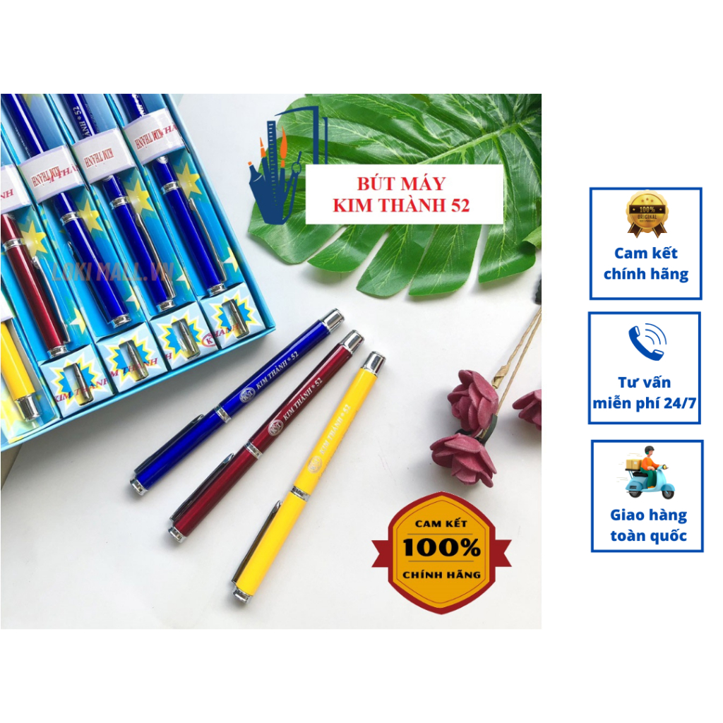 Bút máy Kim Thành 52 (HÀNG CHÍNH HÃNG TẶNG KÈM NGÒI) Bút mực ngòi trơn ...