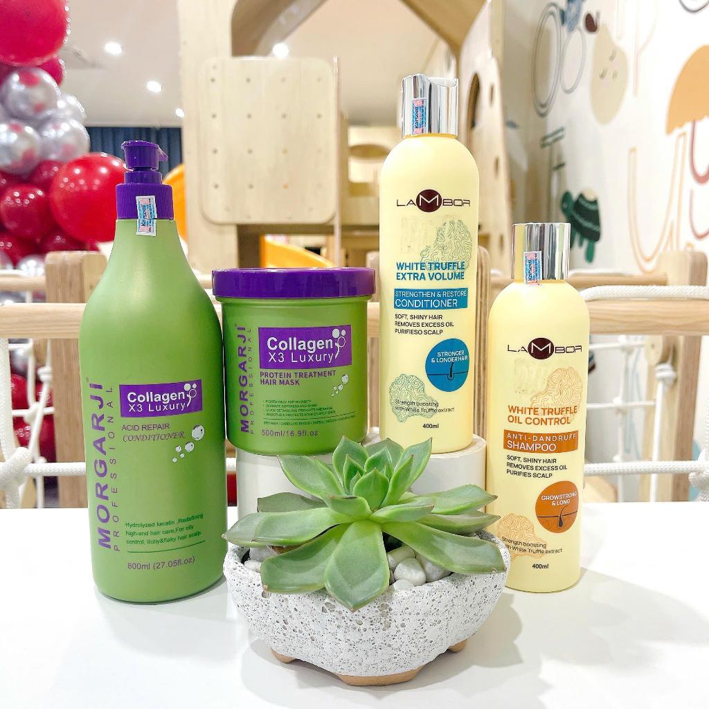 Combo Gội ủ Dừa Morgaji + Gội Xả Lambor White Truffle Extra Volume ...