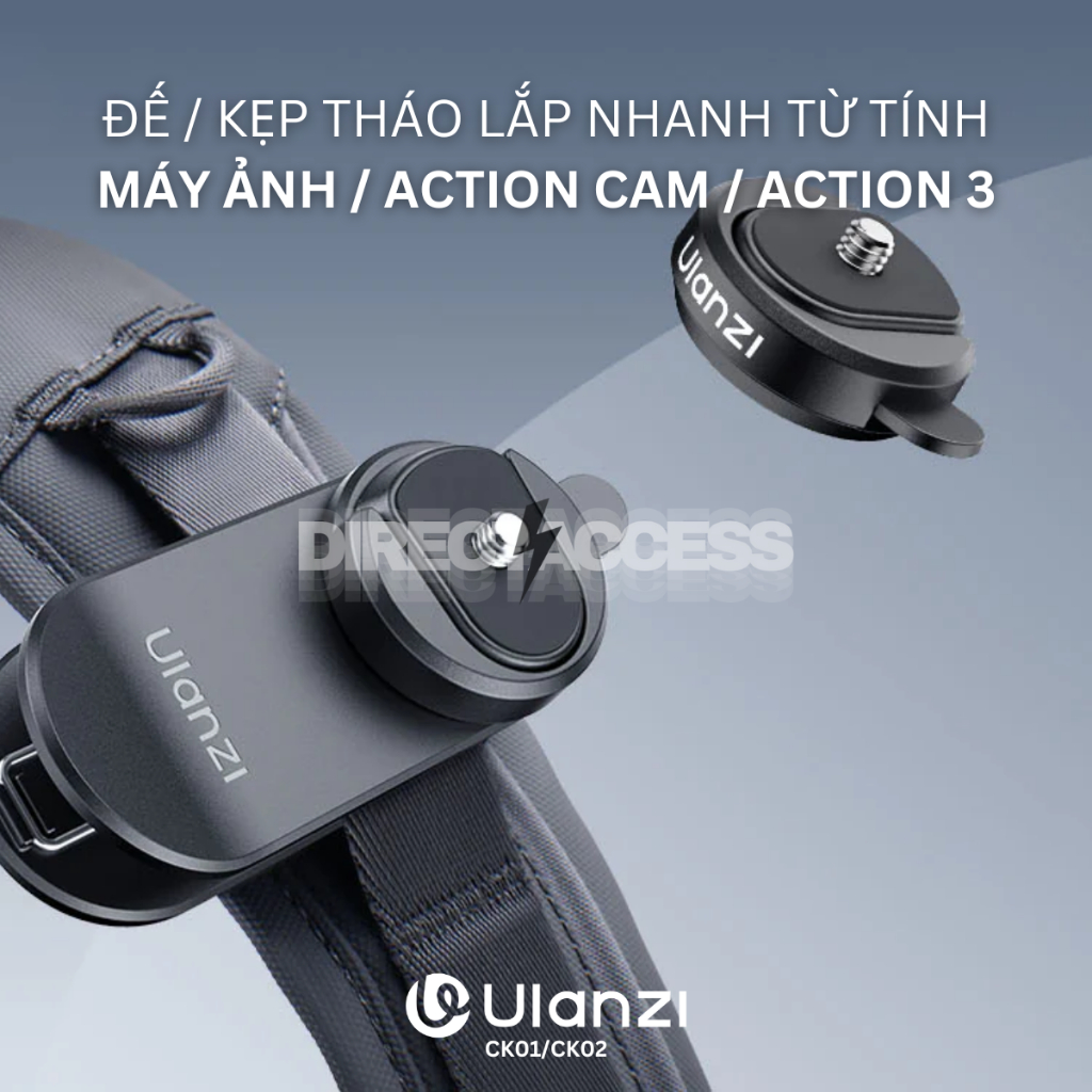 Ulanzi CK01/CK02 - Bộ kit đế từ tính hoặc kẹp tháo lắp nhanh cho máy ảnh DSLR GoPro 13 DJI ...