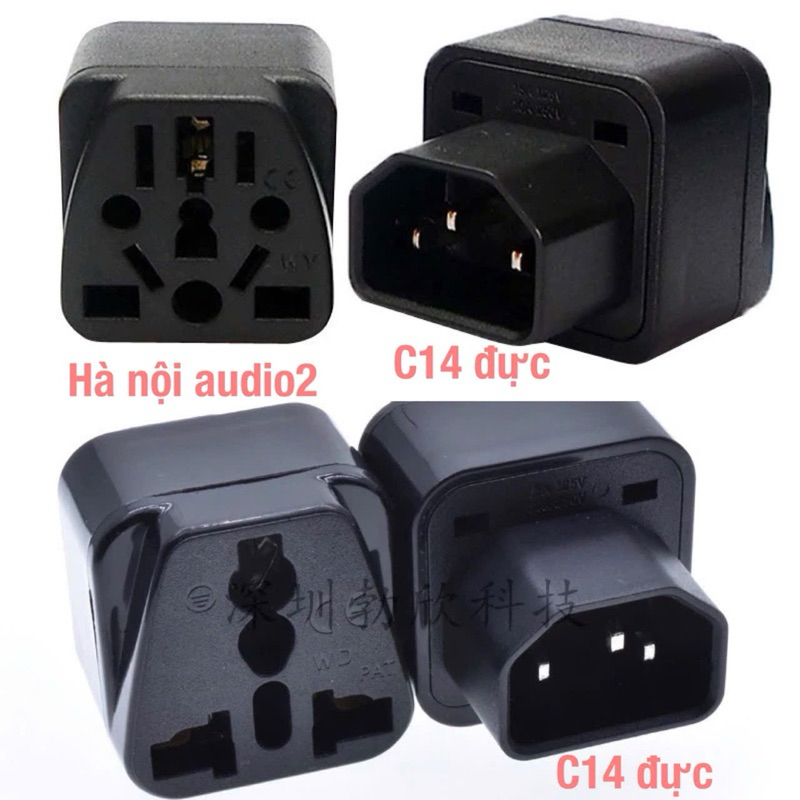 Đầu chuyển C14 sang đầu cái, jack C14. chuyển Phích cắm C13 C14 UPS PDU sang ổ cắm điện đa năng ...