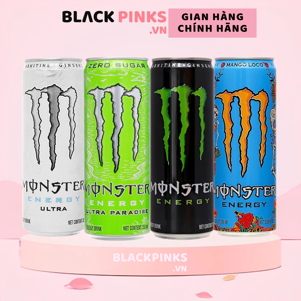 Thùng 24 lon nước tăng lực Monster Energy/Energy Ultra/Mango vị xoài ...