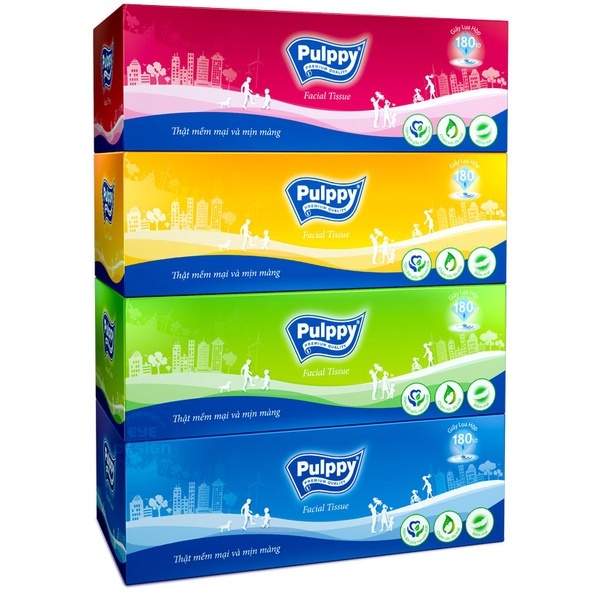 Hộp Khăn Giấy lau Tay Rút Pulppy 180 Tờ/ Hộp Mịn Dai | Shopee Việt Nam
