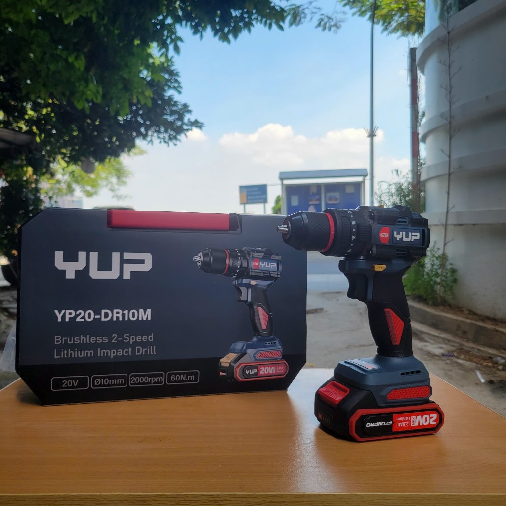 Máy Khoan Pin 21V Đầu Kẹp 10mm Jiangsu YUPAI_YP20 DR10M Đông Cơ Không Chổi Than, Chân pin phổ ...
