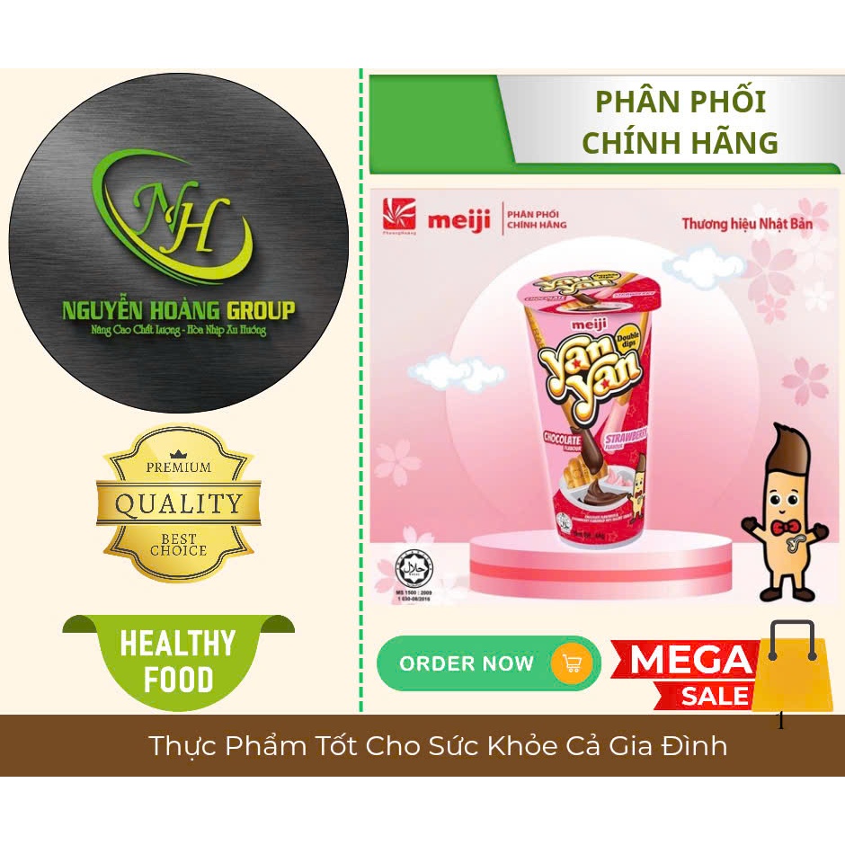 MEIJI - Bánh Que Yan Yan Chấm Socola 50g | Shopee Việt Nam