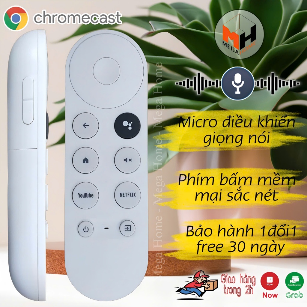 Điều khiển ChromeCast 4K HD box, Remote ChromeCast 4K có hỗ trợ nút ...