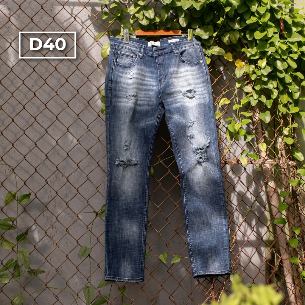 Quần Jeans Rách Thời Trang Nam D40 Justmen Form Skinny Bắt Mắt Chất ...