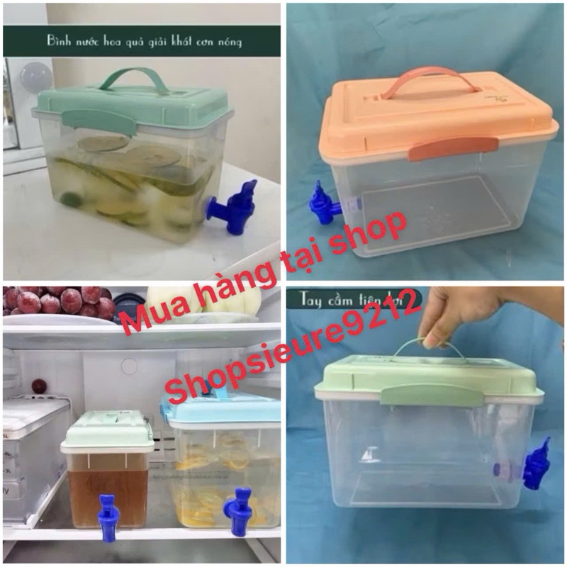 bình đựng nước có vòi việt Nhật:2,5 lít,5lít,7lít | Shopee Việt Nam
