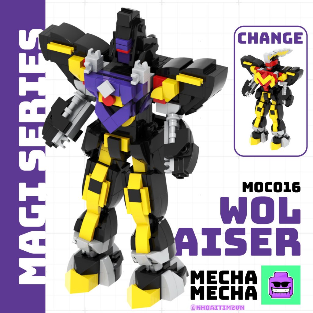 Đồ Chơi Mô Hình Lắp Ráp MOC016 - Mecha Siêu Nhân Magiranger WolKaiser ...