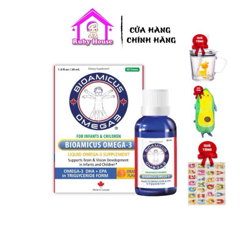 DHA Bioamicus omega 3 chai 30ml cho trẻ, tăng IQ phát triển não bộ, DHA ...