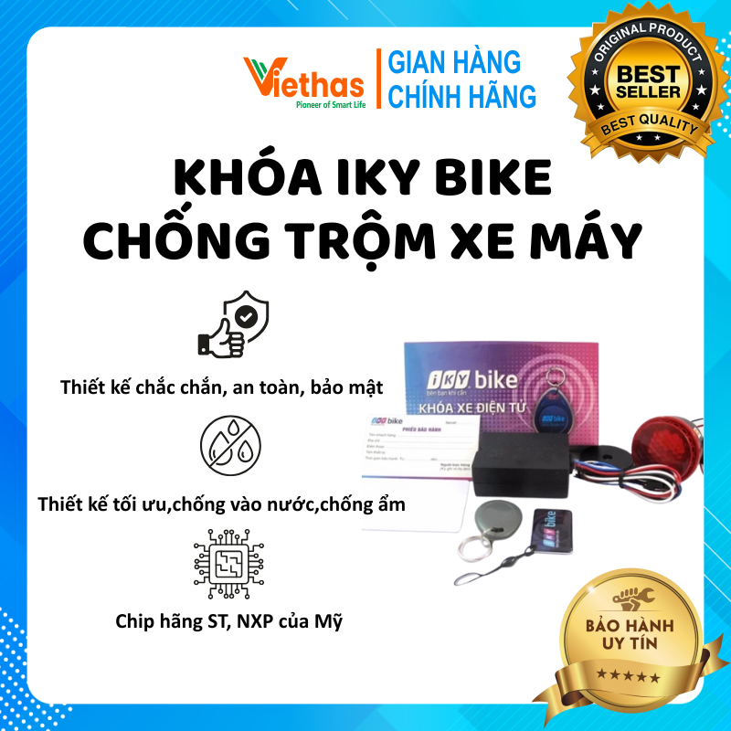 Khóa Iky Bike Chống Trộm An Toàn Cho Xe Máy | Shopee Việt Nam