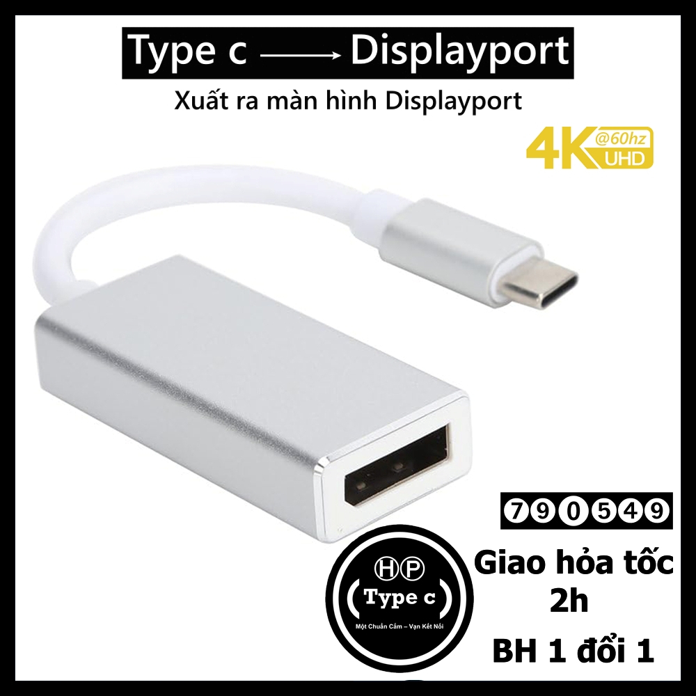 Cáp chuyển Type c ra Displayport HPS, kết nối laptop ra màn hình ...