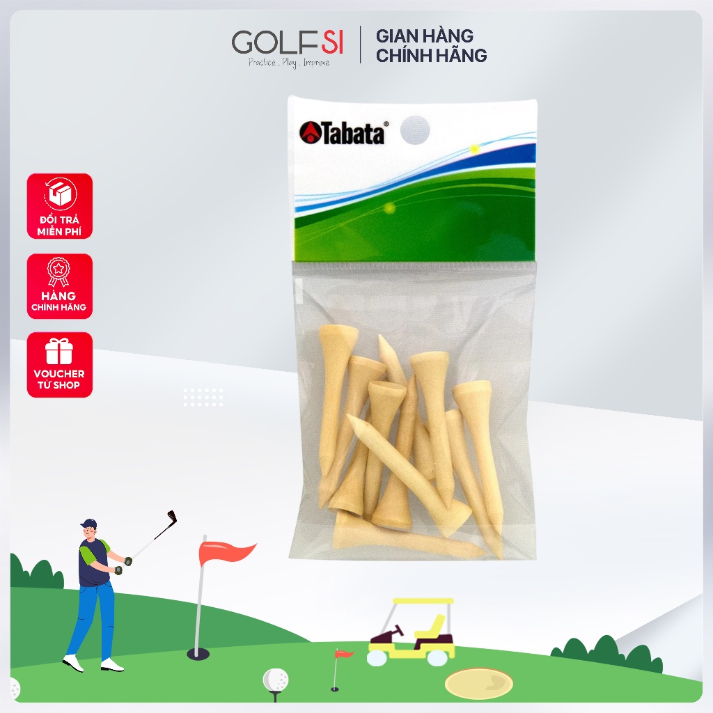 Tee golf gỗ dài 40mm Tabata GV0432 | Shopee Việt Nam