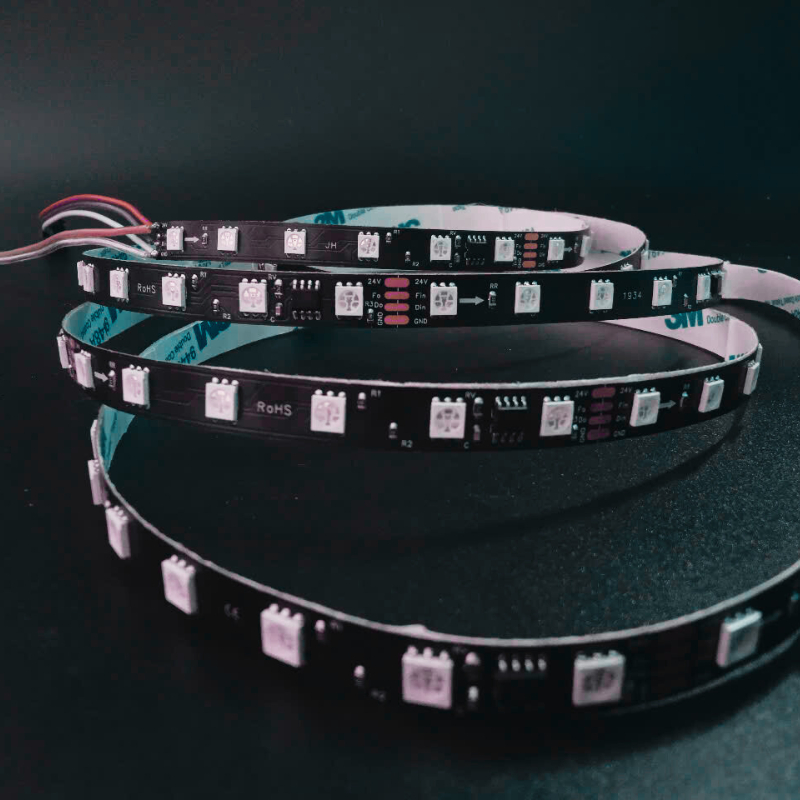 Dây LED Chạy Đuổi 5050 RGB 60 Led 24V | Dây đèn LED đổi màu lập trình hiệu ứng chạy tia, nháy ...