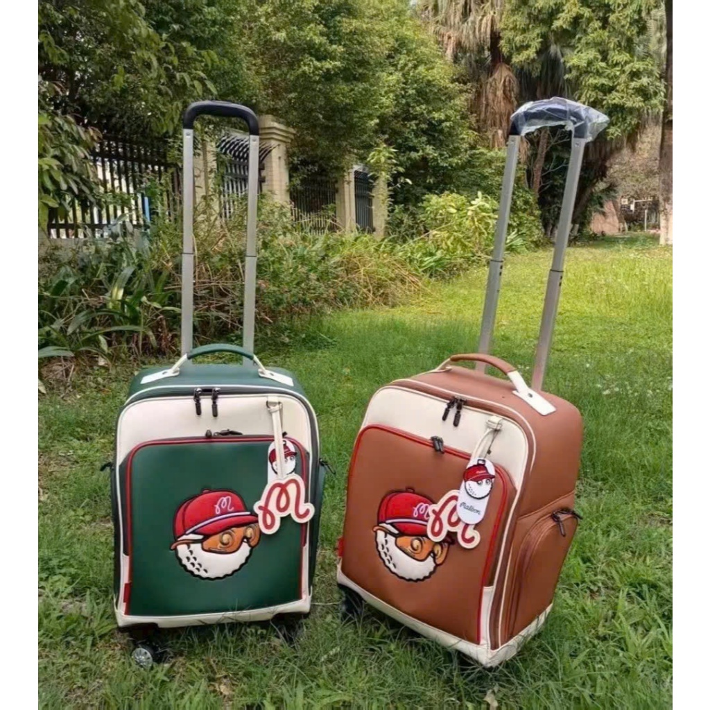 Vali Golf Malbon Hàn Quốc bánh xe kéo chất liệu da sần hình | Shopee ...
