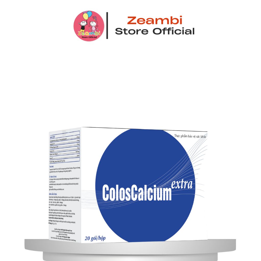 Canxi Coloscalcium Extra, Canxi Zeambi hữu cơ, Hộp 20 gói, KM | Shopee ...