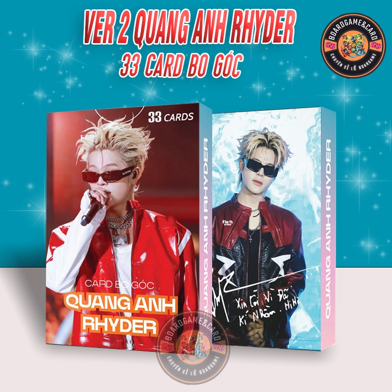 [VER 2] ẢNH QUANG ANH RHYDER ANH TRAI SAY HI Hộp 33 CARD Cao Cấp Có Chữ Ký hình ảnh sắc nét Cứng ...
