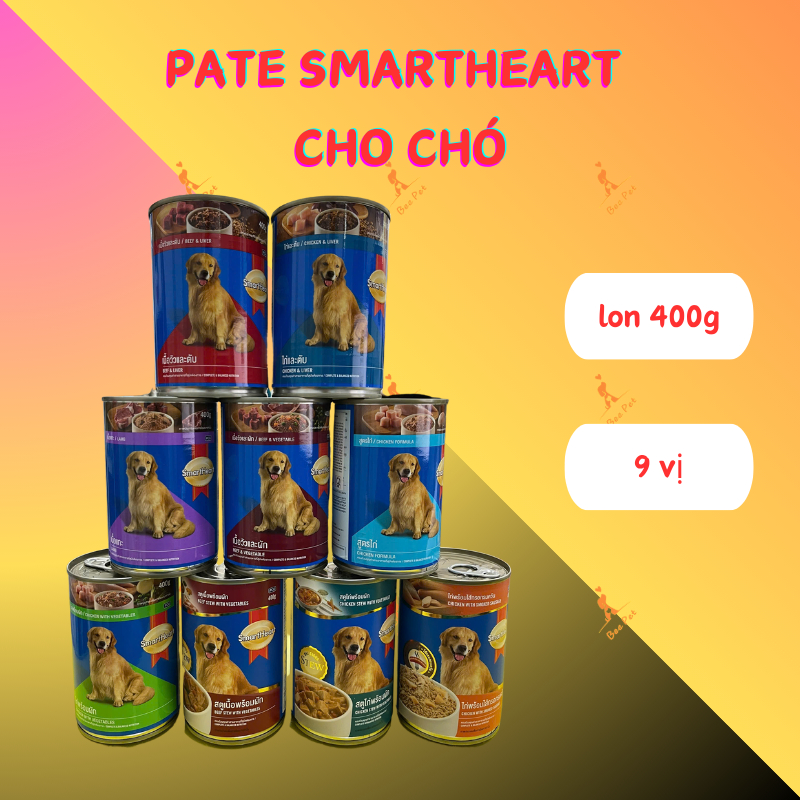 [VỊ MỚI] Pate SmartHeart 400g - thức ăn cho chó trưởng thành 9 vị (Thái Lan) | Shopee Việt Nam