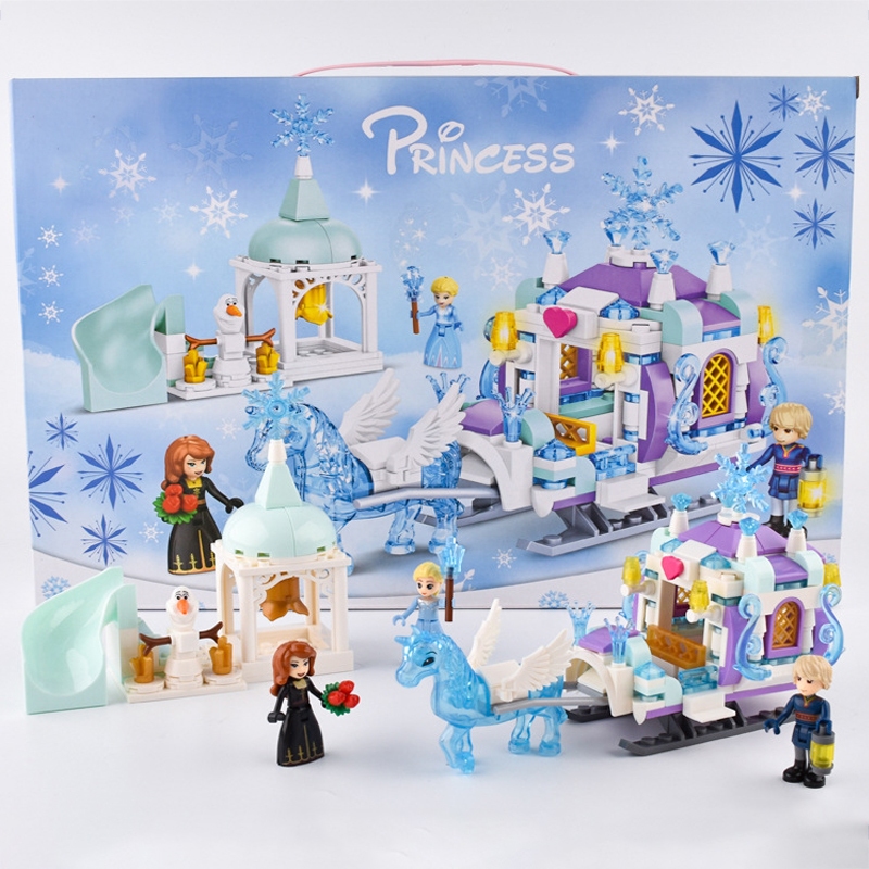Bộ đồ chơi lắp ráp mô hình elsa, mô hình xe trượt tuyết 258 CT, đồ chơi ...