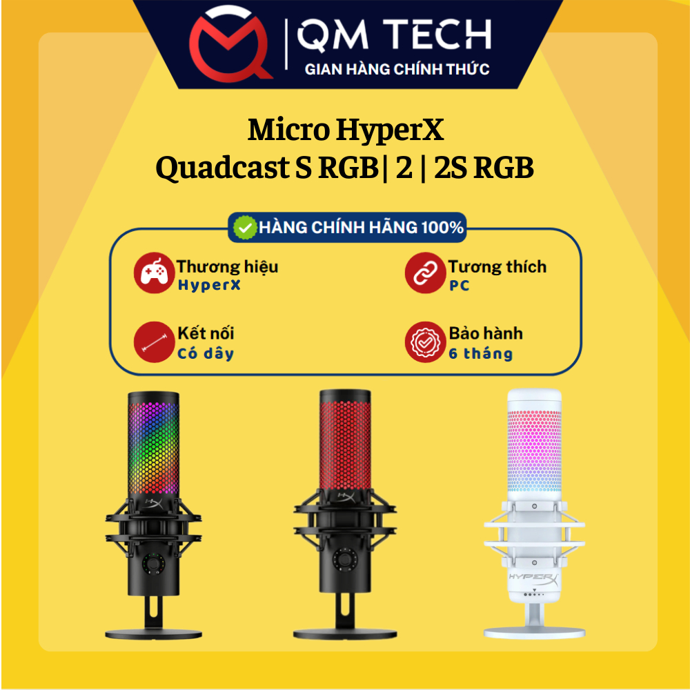 Micro HyperX Quadcast S RGB | 2 | 2S RGB - QMTECH STORE | Shopee Việt Nam