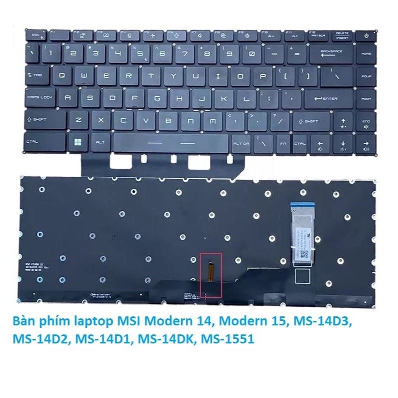 ⚡️ Bàn phím laptop MSI Modern 14, Modern 15, MS-14D3, MS-14D2, MS-14D1 ...