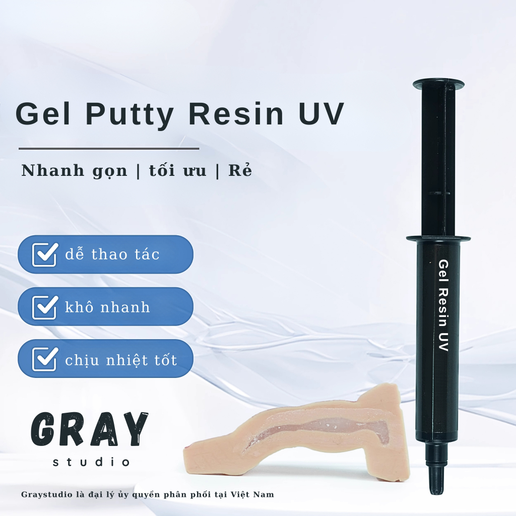 Keo Putty UV Dạng Gel Khô Nhanh 5s – Trám Khe, Lỗi Bề Mặt Mô Hình In3D ...